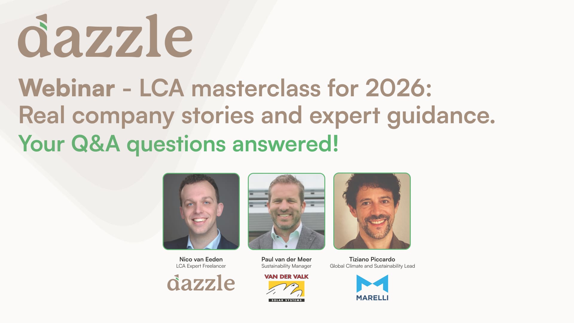 Your LCA questions answered: Insights from our expert webinar | Dazzle ...